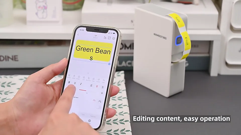 Niimbot B18 Wireless Color Ribbon Label Maker Thermal Transfer Label ...