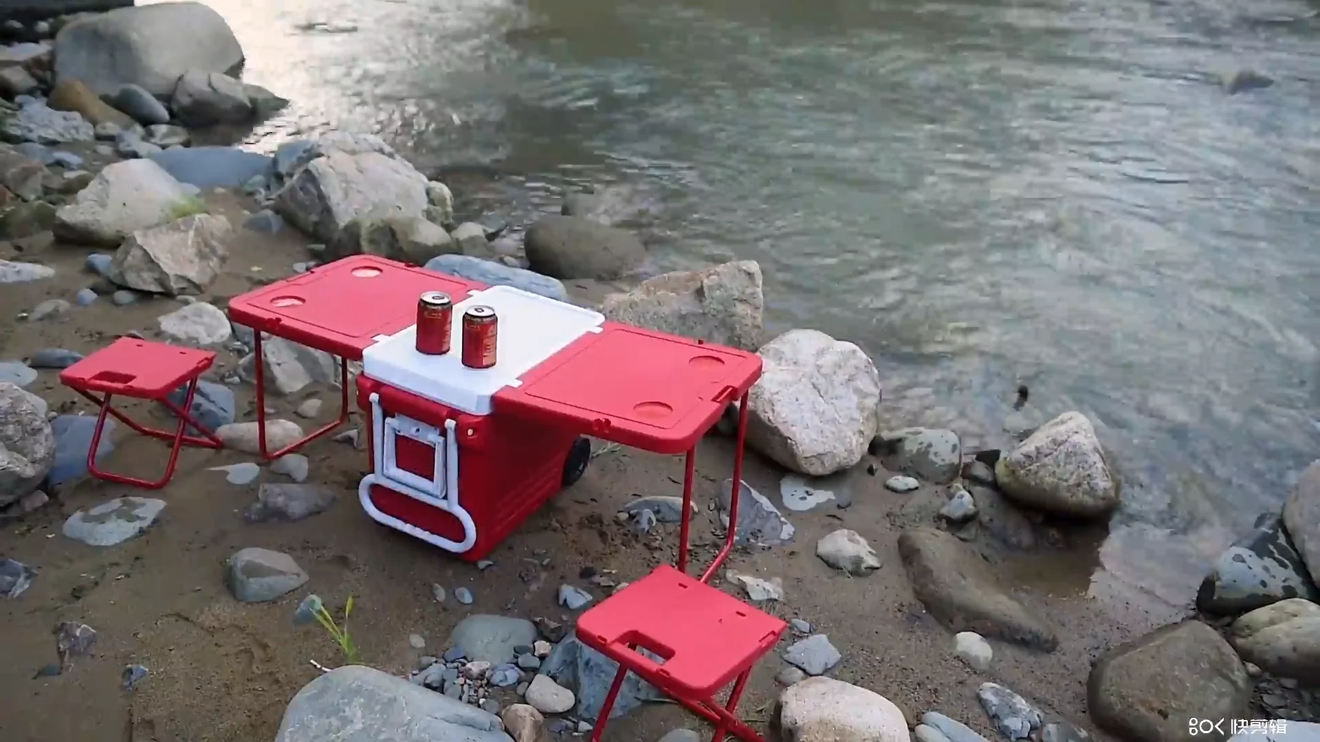 Custom Logo Portable Folding Table Chair Rolling Cart Box Camping ...