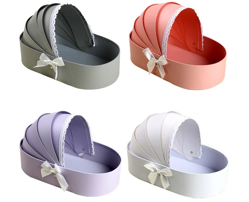 Creative Newborn Baby Birthday Cradle Crib Flower Box Baby Boy Girl ...