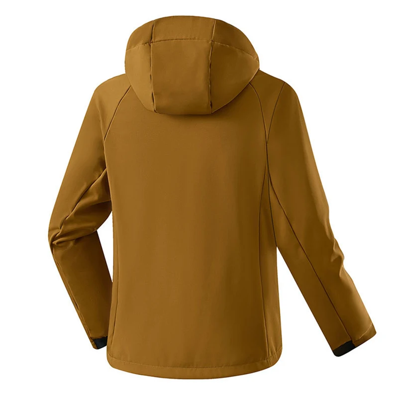 Custom Waterproof Soft Shell Hooded Jacket Wear Resistant Scratch ...