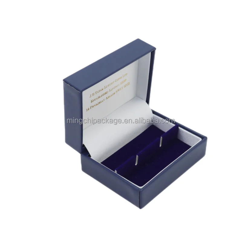 Custom Badge Packaging Box Black Pu Leather Jewelry Packaging Box With ...