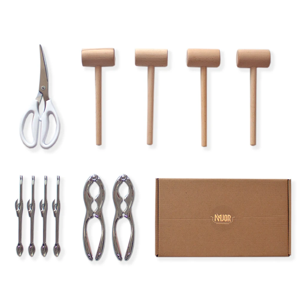 11 Pcs Seafood Tools Set Legs Lobster Crackers And Picks Tools Set 4 ...