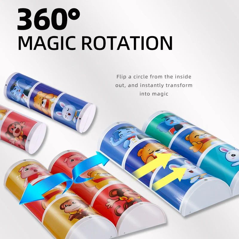Flip A Circle From The Inside Out And Instantly Transform Into Magic pencil box for kids Case With Lcd Writing Tablet Board