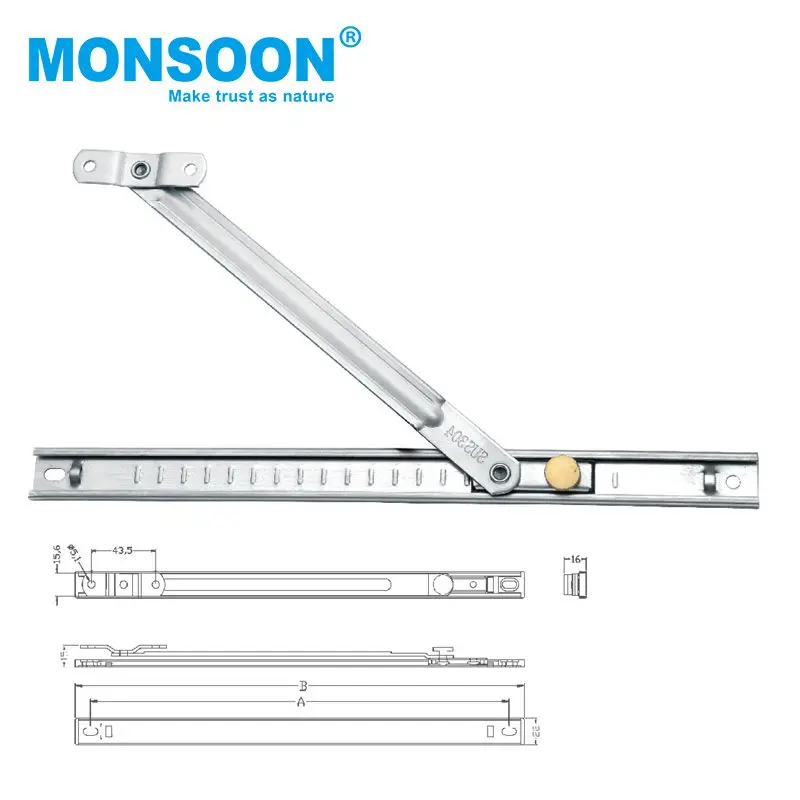 Factory Adjustable Top Hung Casement Window Hinges Hidden Interlock ...