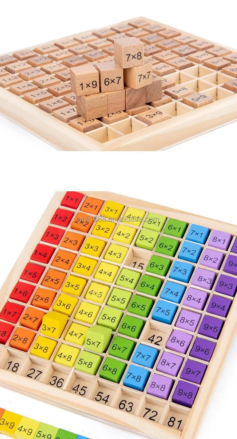 Multiplication Board Wooden Multiplication Table With Answers ...