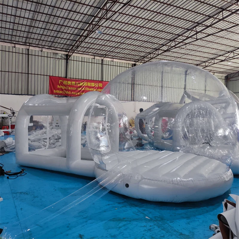 Transparent PVC Inflatable Igloo Dome Tent - Outdoor Fun