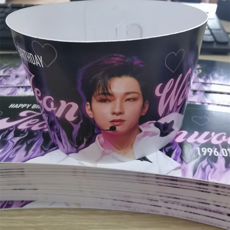 Custom Printed Kpop Cup Sleeves - Reflective & Glittery