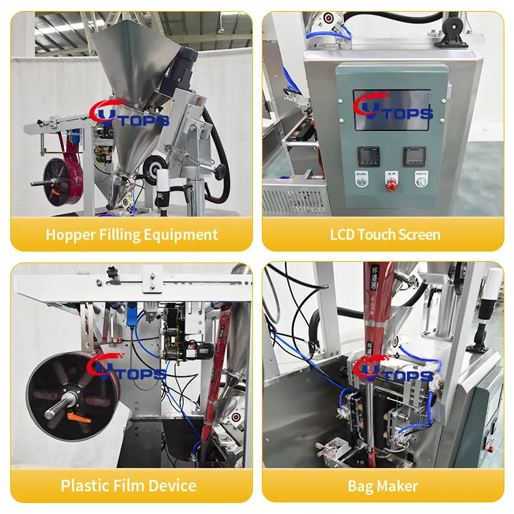 Electric Monosodium Glutamate Sachet Packer Printing Film Serrated Seal ...