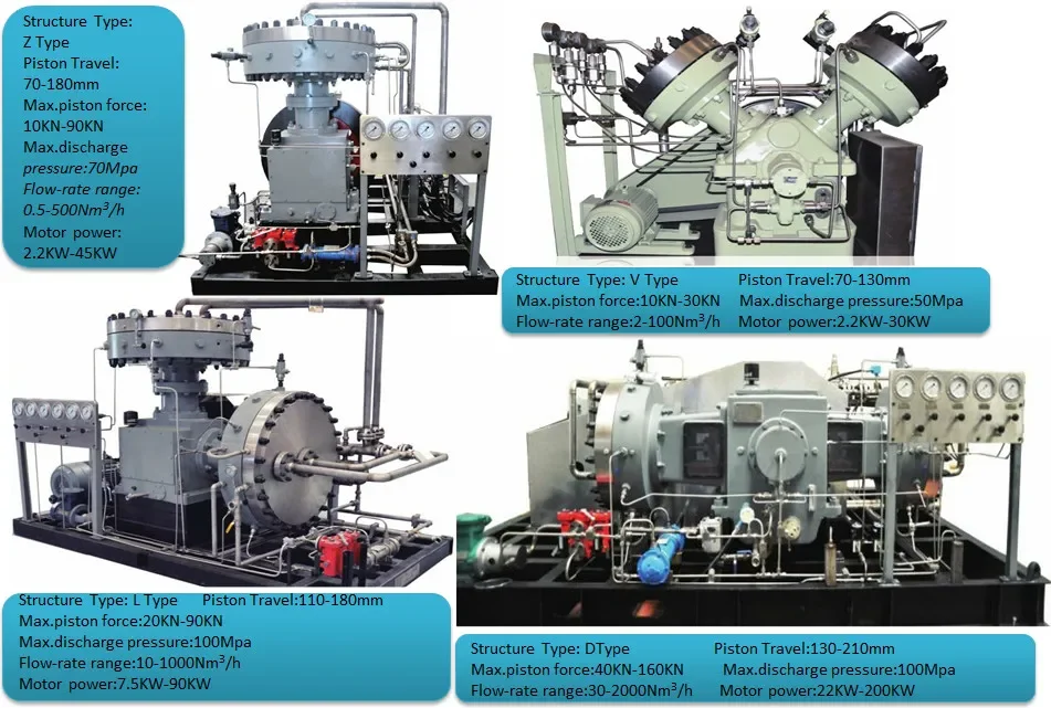 Water-cooling Co2 Cng Hydrogen Diaphragm Compressor Biogas Oxygen ...