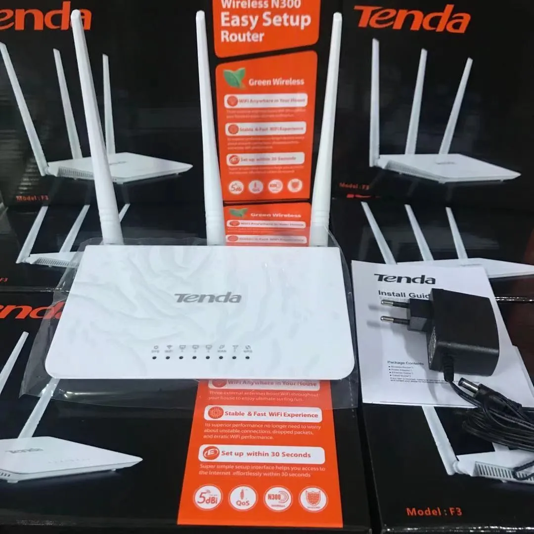Tenda F3 300mbps Wireless Home Signal Repeater - High Speed Wifi Router