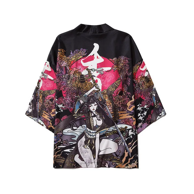 Summer Samurai Traditional Kimono Japanese Anime Clothes Cardigan ...