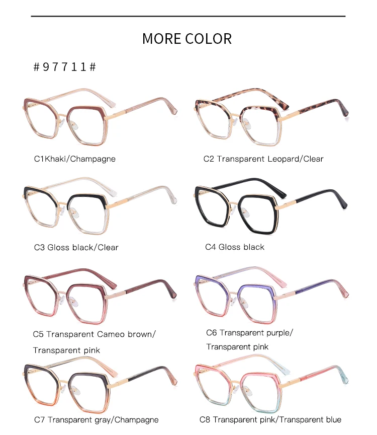 Ms 97711 Womens Glasses New Years 2024 Glasses Tr90+metal Square ...