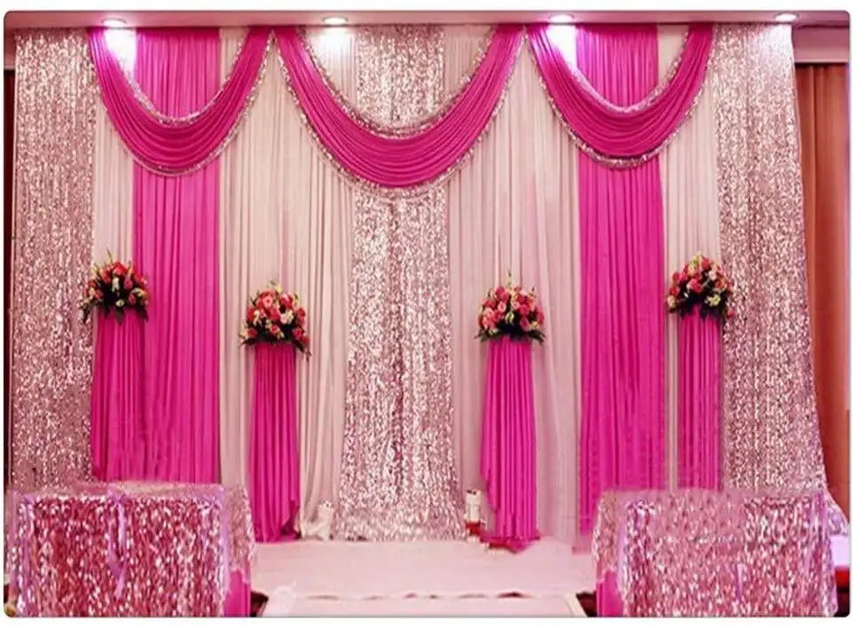 Custom Birthday Event Stage Decorations Backdrop Party Drapes Wedding ...