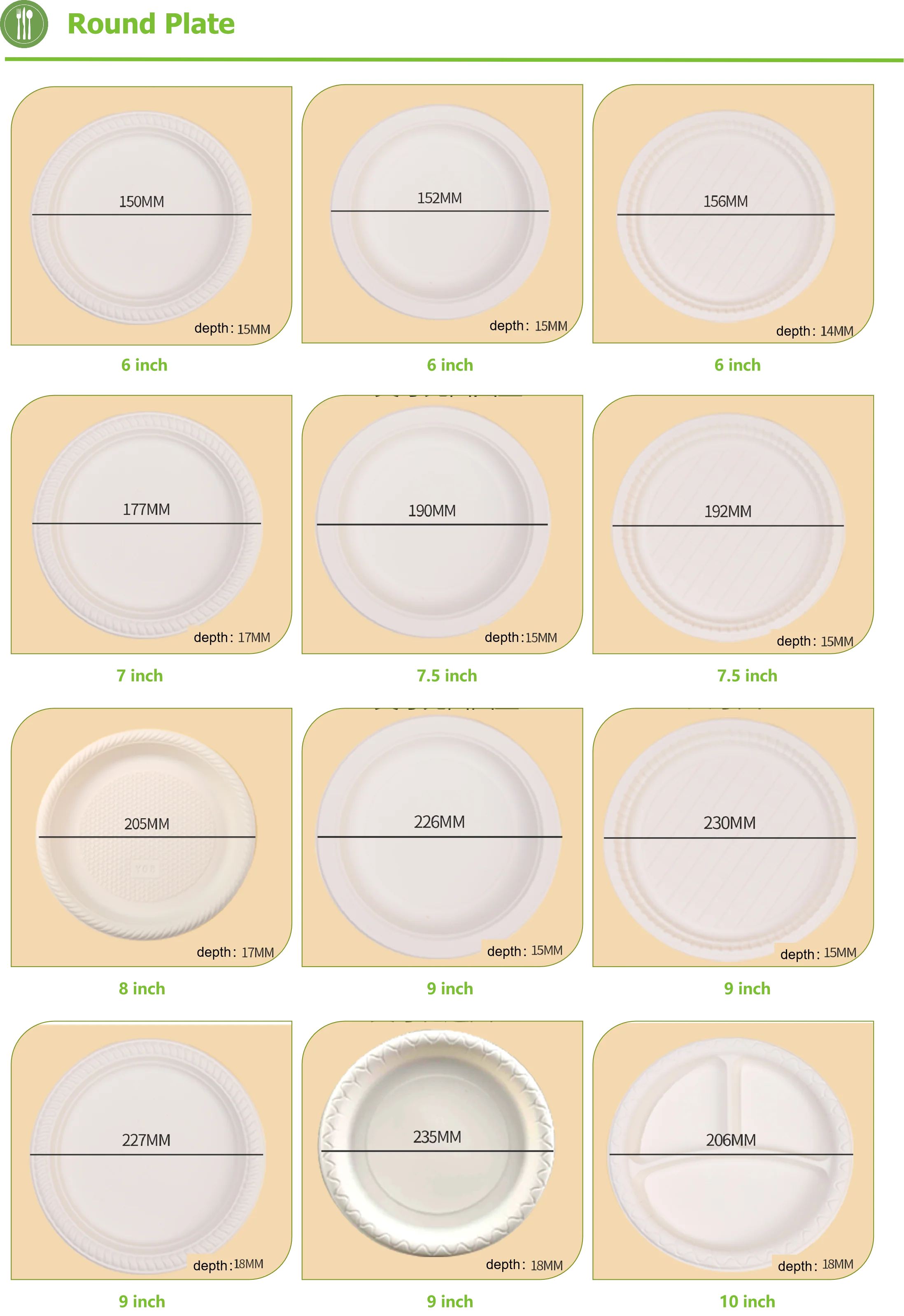 Grease-resistant Biodegradable Disposable Eco-friendly Dinner Plates ...
