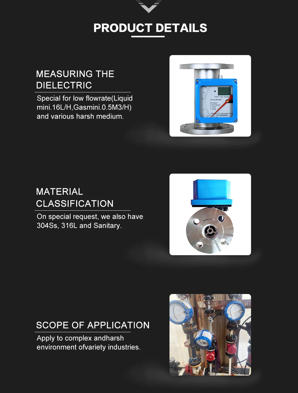 Rs485 Liquid Crystal Display Rotameter Corrosion-resistant Lining Ptfe ...