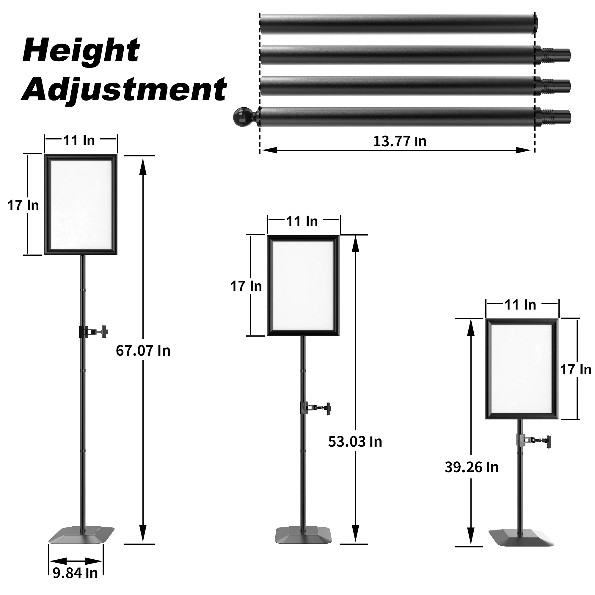 CYDISPLAY Aluminium A3 Poster Stand - Single Sided Advertising