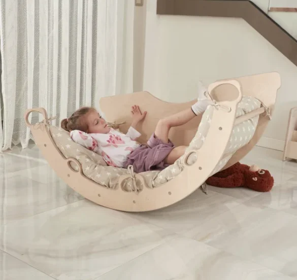 Hot Sale Wooden Climbing Table Arch 2 In1 Montessori Swing Wobble ...