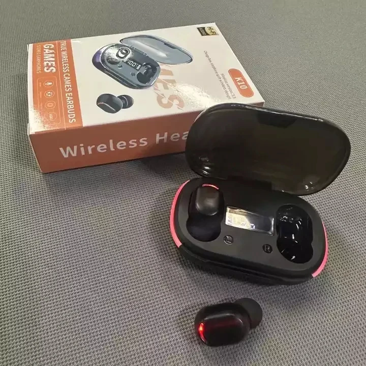K10 Gaming Tws True Wireless Audifonos Useful Portable In-ear Led Digital Powered Display Bt 5.3 ...