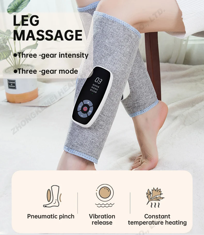 Hot Compress Calf Massager Vibration Heating Leg Massager Air Pressure ...
