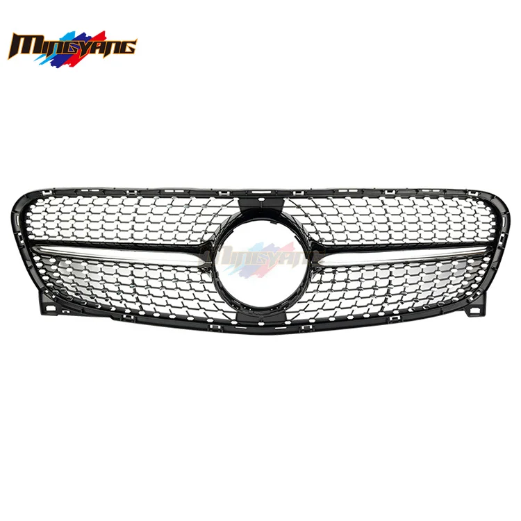 Abs Diamond Style Front Bumper Mesh Grill Grille For Mercedes Benz Gla ...