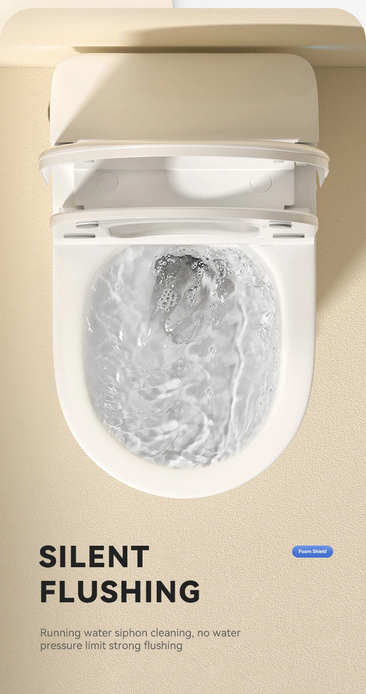 Modern Automatic Flush Electric Ceramic Toilet Bowl Floor Mounted ...