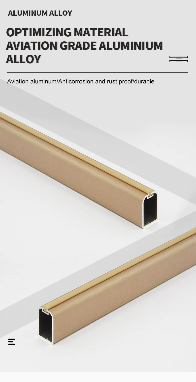 Oval Pipe Rod Aluminium Pro Standard Black Hanger Wardrobe