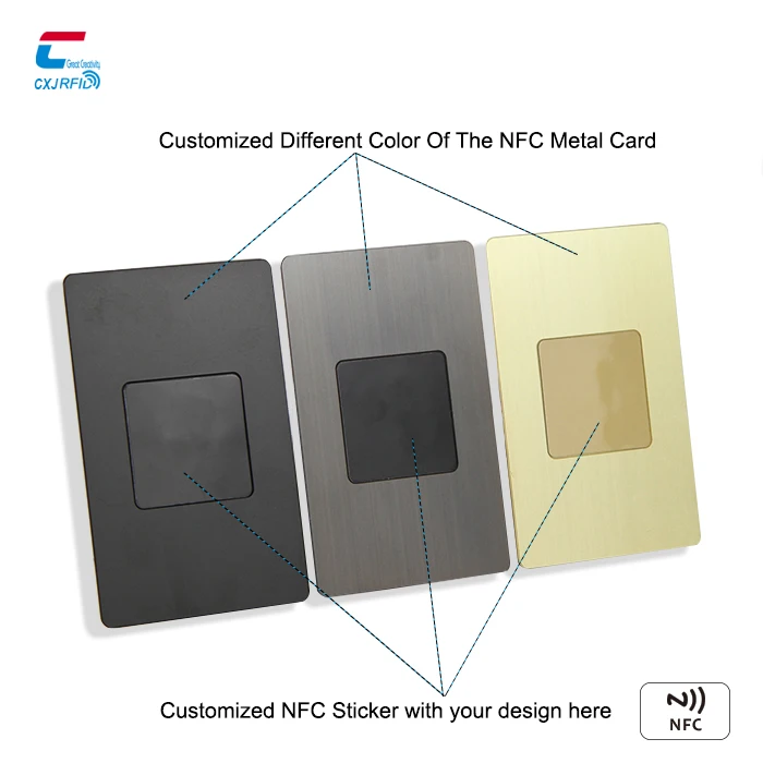 Personalized Chip Hidden Metal NFC Business Card NTAG215