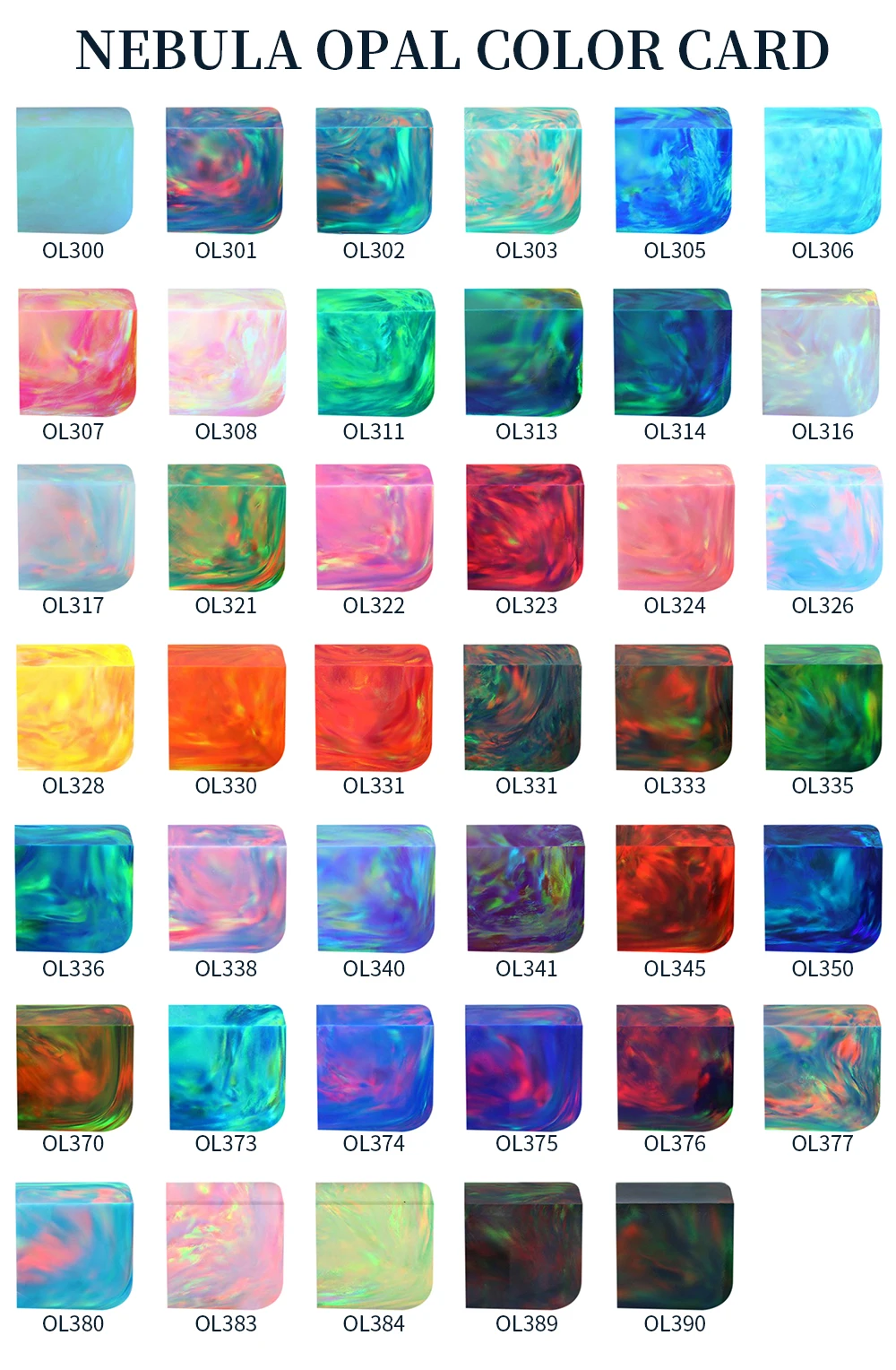 Aurora Color Synthetic Nebula Opal Beads - 4mm & 5mm