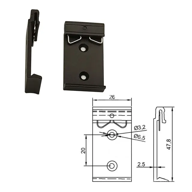 C45 C35 Guide Rail Buckle Fixing Installation Guide Mounting Clip 30mm ...