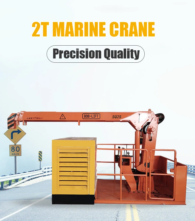 Bob-Lift 2 Ton Customized Knuckle Boom Crane Floating Marine Deck Crane Hydraulic Marine Crane ...