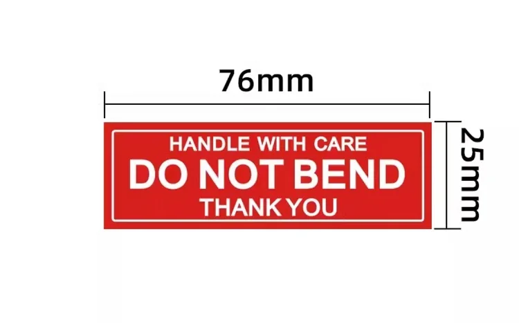 High Quality 130*76 Mm Warning Label - Fragile Shipping Sticker