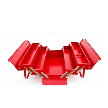 16-inch Double-layer Portable Iron Toolbox Cantilever Folding Tool Box - Buy Iron Toolbox ...
