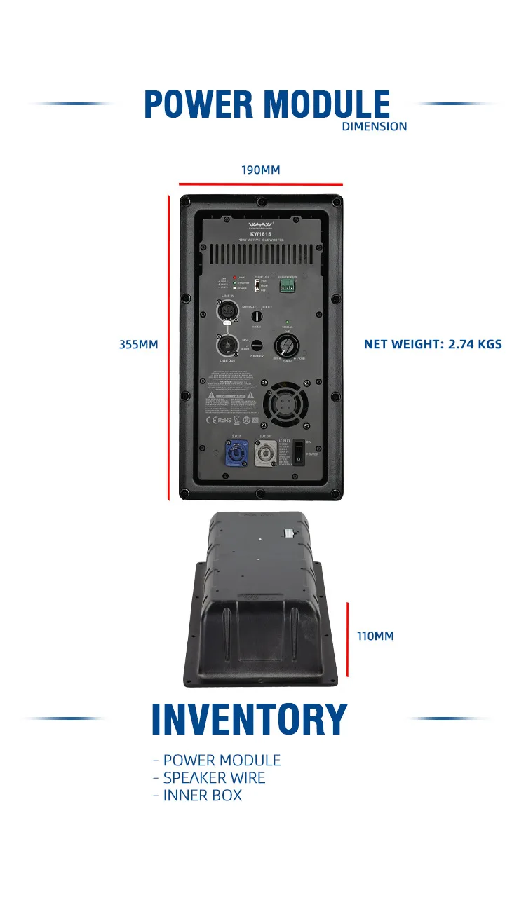 1000W Class D Subwoofer Power Amplifier Board Professional Karaoke ...