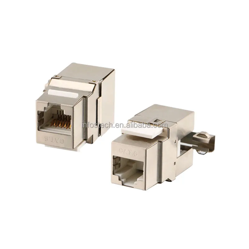 Renbao 8P8C STP Cat6 RJ45 Connector Ethernet RJ45 Keystone Jacks Long ...