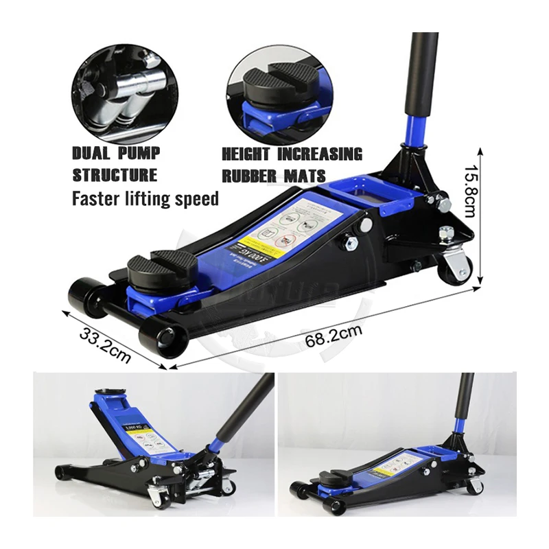 3T Hydraulic Cylinder Floor Jack Horizontal Hydraulic Jacks Cylinders ...