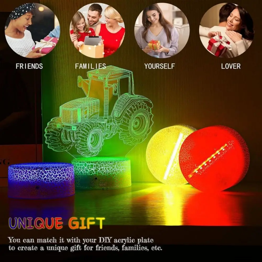 Wood Lamp Led Light Base Solid Wood Led Lamp Base Holder Stand 3d Led ...