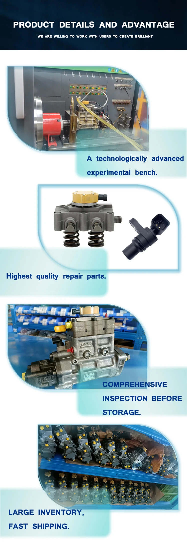 Kung Fu Power C7 C7S 950H Engine Fuel Injection Pump 319-0674 10R-8899 ...