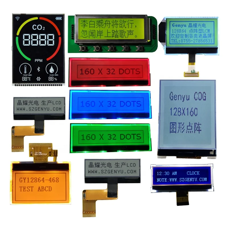 2.2 Inch 128x32 Dot matrix lcd display STN blue Cog 12832 SPI 10 pin ...