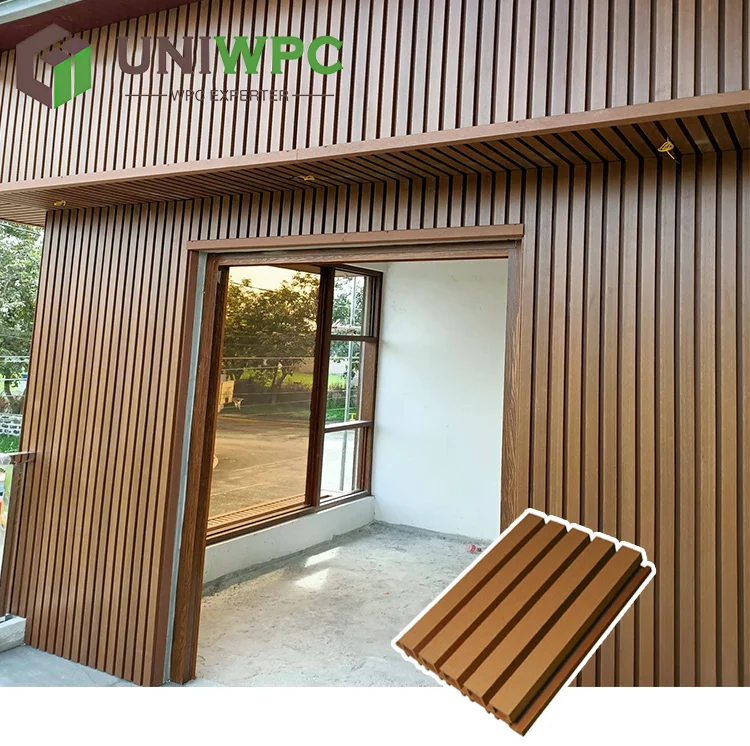 Wpc Fluted Exterior Wall Cladding - Eco-friendly & Customizable Oem