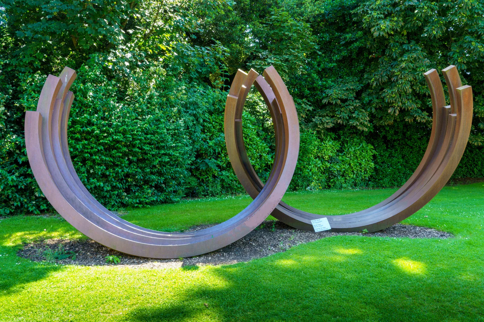 Modern Outdoor Metal Art - Corten Steel Moon Gate