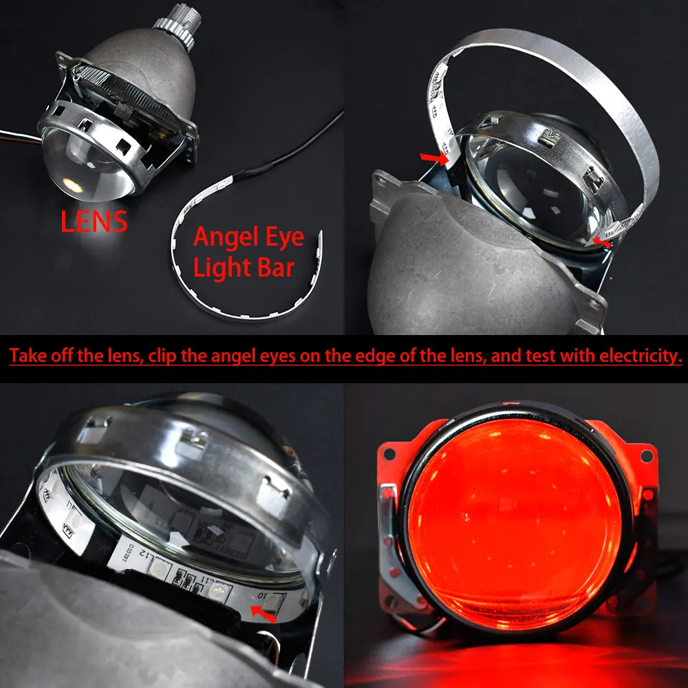 23cm Auto Headlights Led Retrofit Devil Eye Demon Eyes Head Lamps Car ...