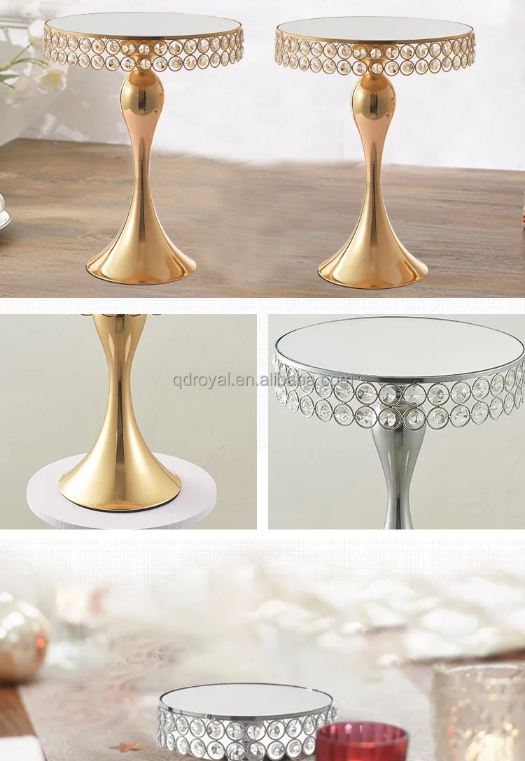 Gold Wedding Cake Stand - Elegant Crystal Cake Stands