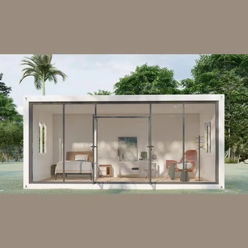 Glass Wall Container Homes Prefab Tiny Office Modular House Movable ...