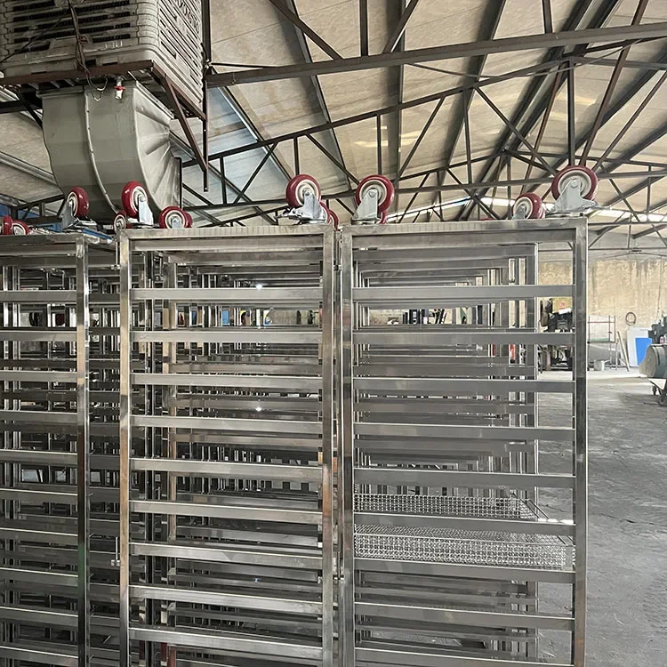 Stainless Steel Tray Rack Trolley Food Drying Box Tray Rack Trolley for ...