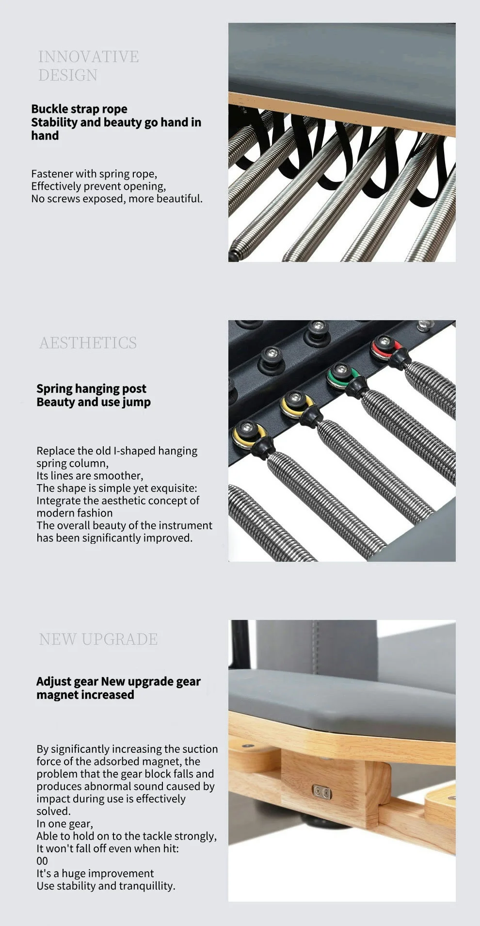 Reformer Pilates Machine Professional Oak Wood Material Pilates ...