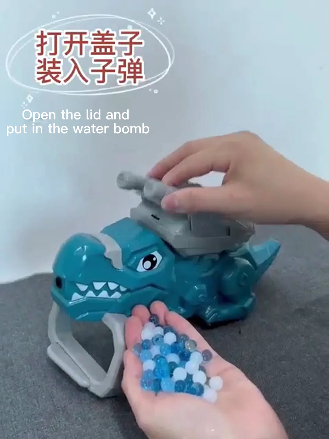 2023 Dinosaur Hand Held Water Pellet Blaster Bead Crystal Bullet Long ...