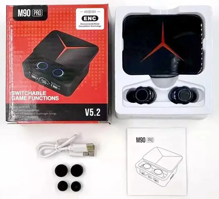 Auriculares Tws M90 Pro 9d,Estéreo,Con Pantalla Led,Resistentes Al Agua ...