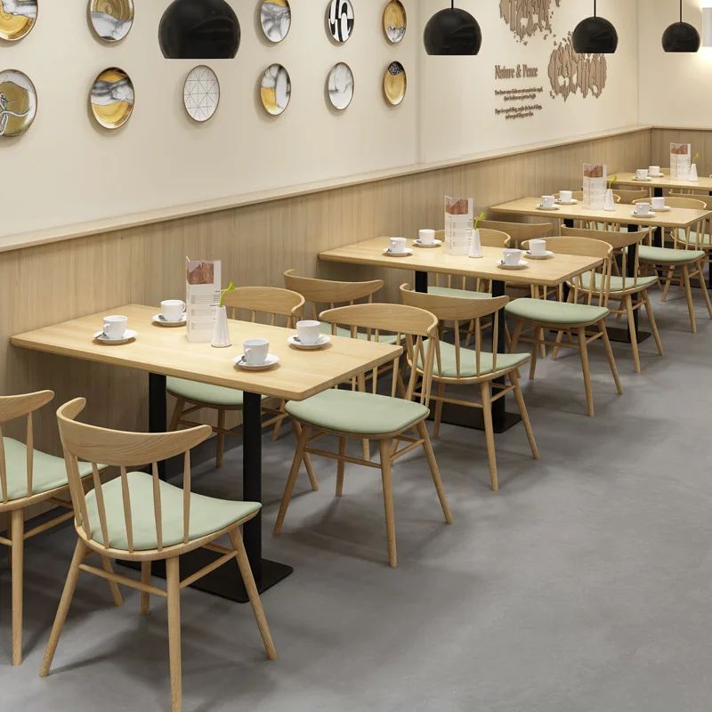 Commercial Furniture Wooden Restaurant Cafe Table Small Square Wood Top ...