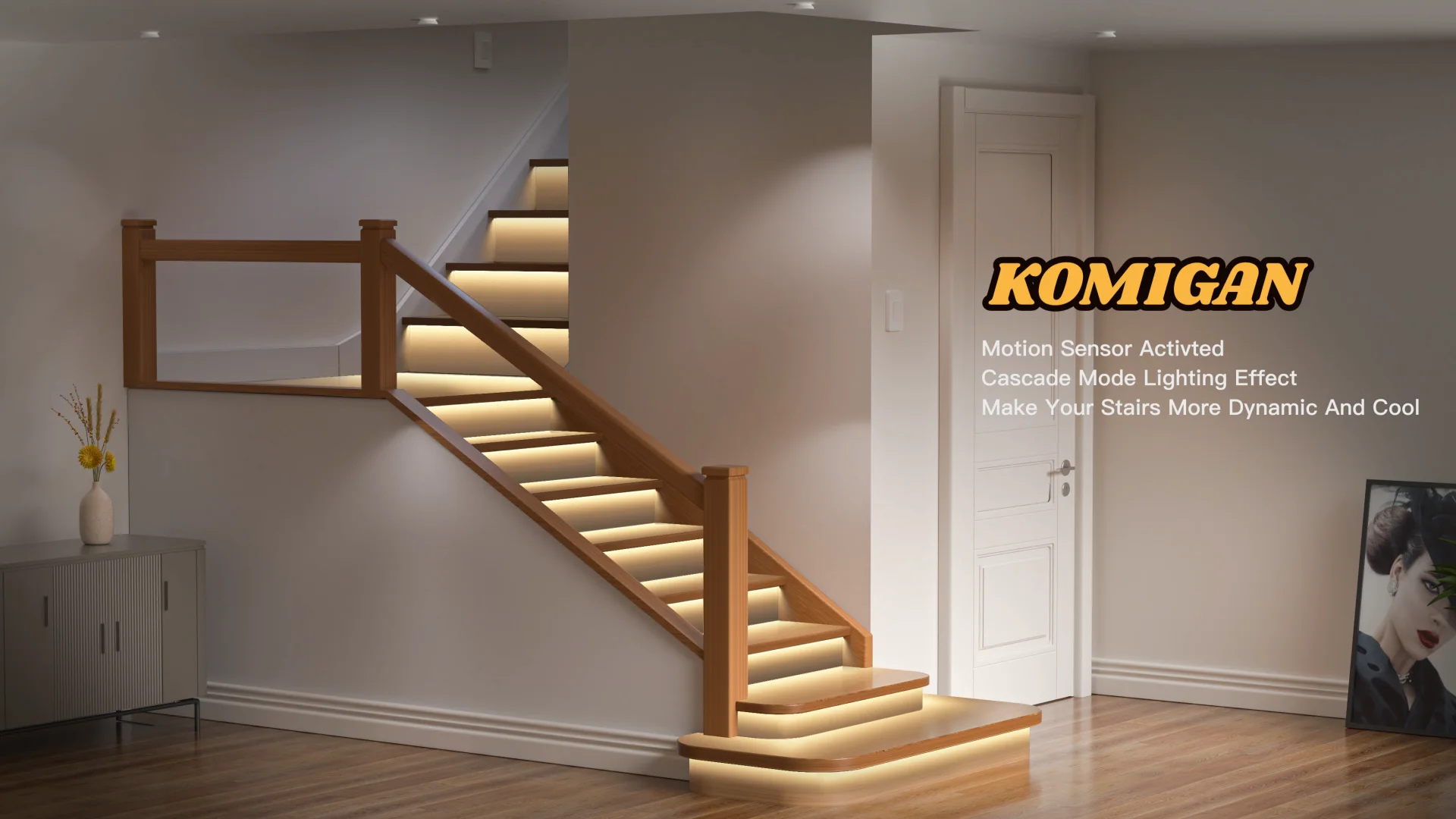 Led Staircase Lights With Sensor Motion Stairs Step Cob Flexible Led ...
