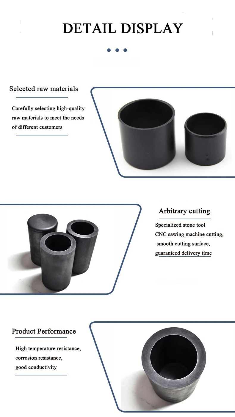 Isostatic Pressing Graphite Crucible Melting Aluminum Copper Graphite ...